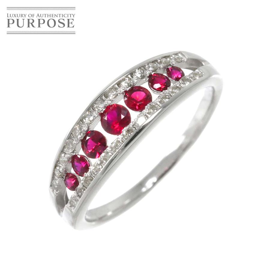 リング 12号 ルビー 0.40ct ダイヤ 0.24ct K18 WG ホワイトゴールド 750 指輪 Ruby Ring 90268053 : PURPOSEパーパス・ヤフー店 - 通販 ...