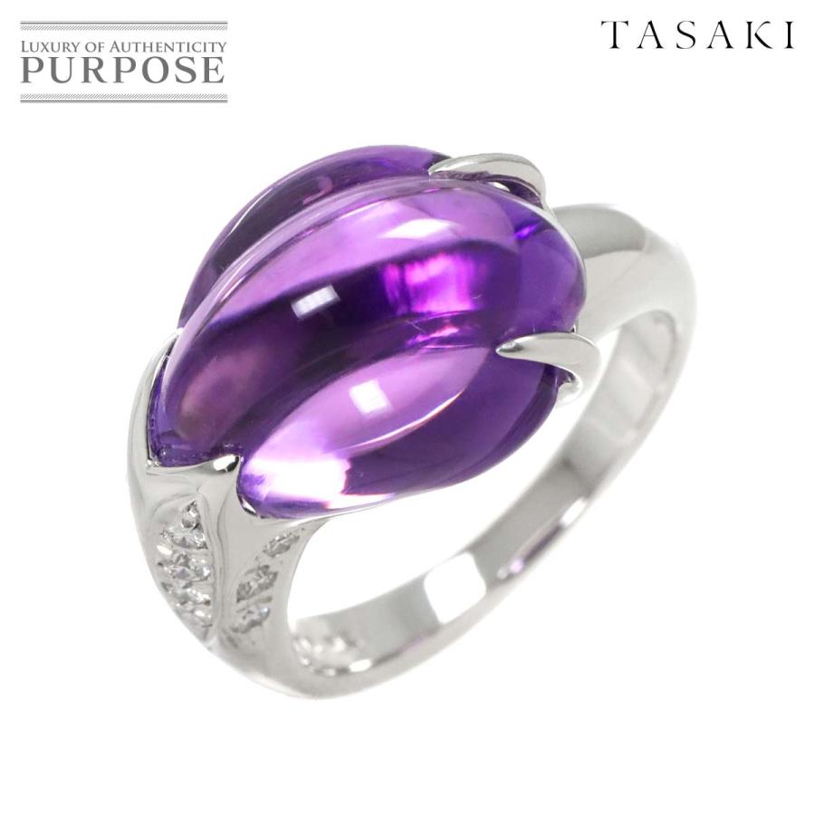 TASAKI タサキ 12号 リング アメジスト ダイヤ 0.18ct K18 WG ホワイトゴールド 750 指輪 田崎真珠 Ring 90270410 : PURPOSEパーパス・ヤフー店 ...