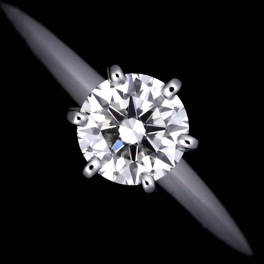 TIFFANY&Co. ティファニー TIFFANY&CO. ソリティア ダイヤ 0.46ct I/VVS2/3EX 10.5号 リング Pt 指輪 Diamond Ring【鑑定書 ...