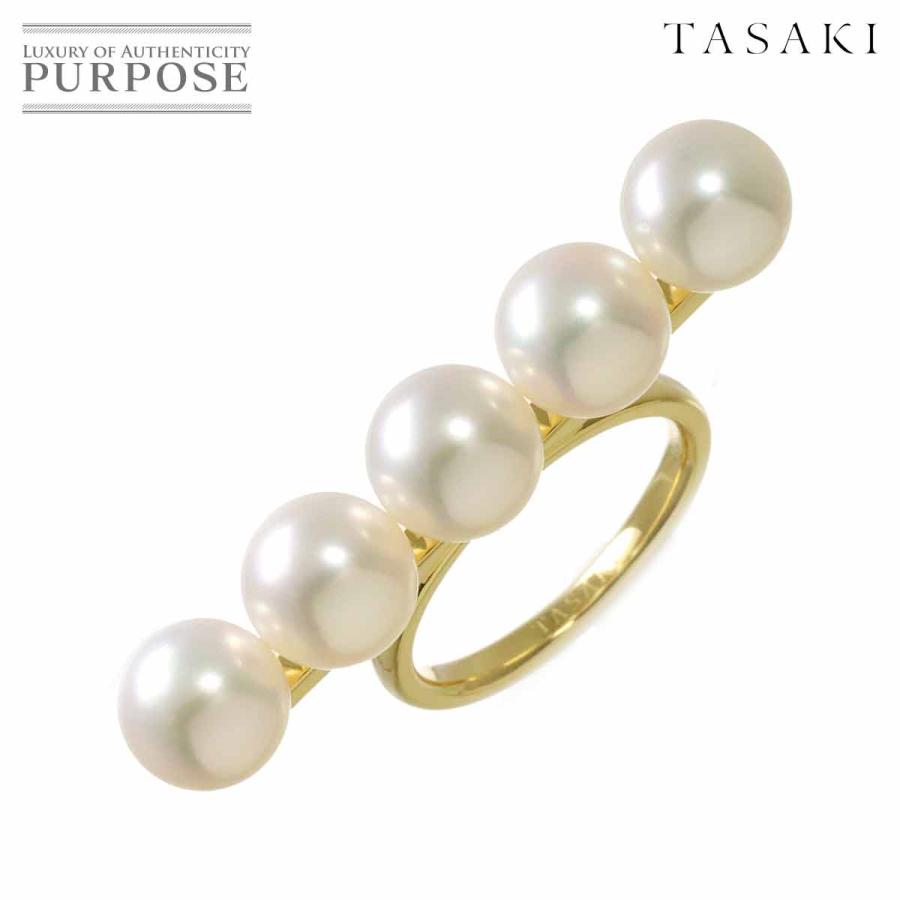 Cartier タサキ TASAKI バランス シグネチャー 12号 リング アコヤ真珠 8.0mm K18 YG 750 パール 指輪 Akoya Pearl Ring【証明書付き ...