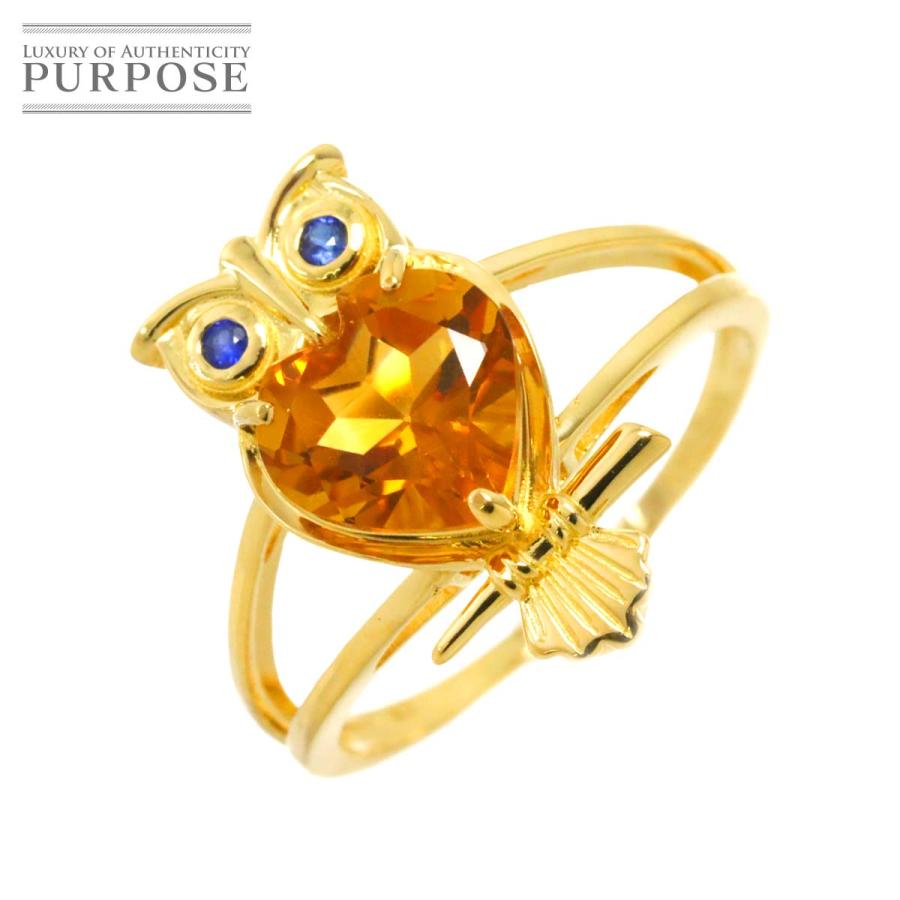 リング 12号 シトリン 1.50ct サファイヤ 0.03ct K18 YG イエローゴールド 750 指輪 Citrine Ring 90272410 : PURPOSEパーパス・ヤフー店 ...