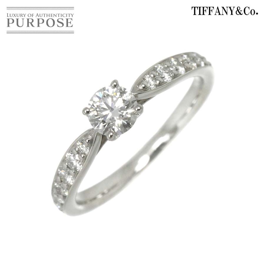 TIFFANY&Co. ティファニー ハーモニー ダイヤ 0.24ct F/VS2/3EX 3号 リング Pt プラチナ 指輪 Diamond Ring【鑑定書付き】 90272469 ...