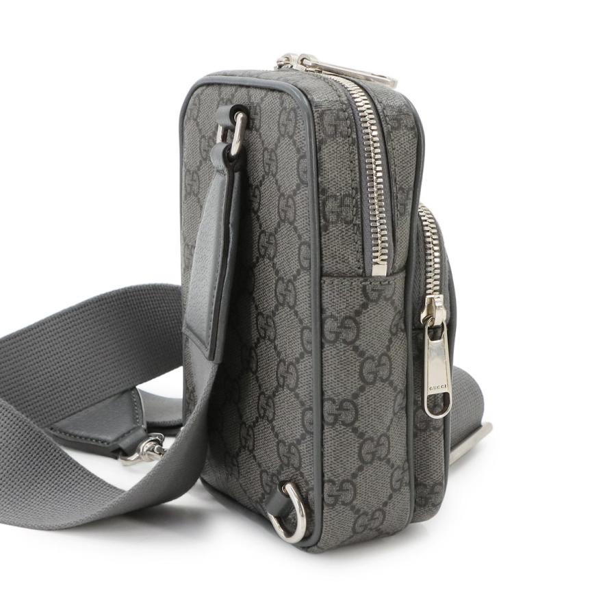 GUCCI 未使用 展示品 グッチ オフィディア ミニ ショルダー バッグ GGスプリーム レザー グレー 752565 Shoulder ...