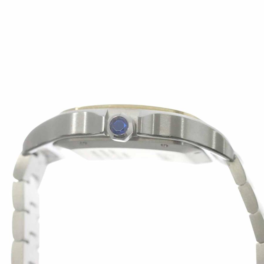 Cartier カルティエ サントスドゥカルティエLM コンビ W2SA0030 メンズ 腕時計 デイト グレー K18YG 自動巻き ...