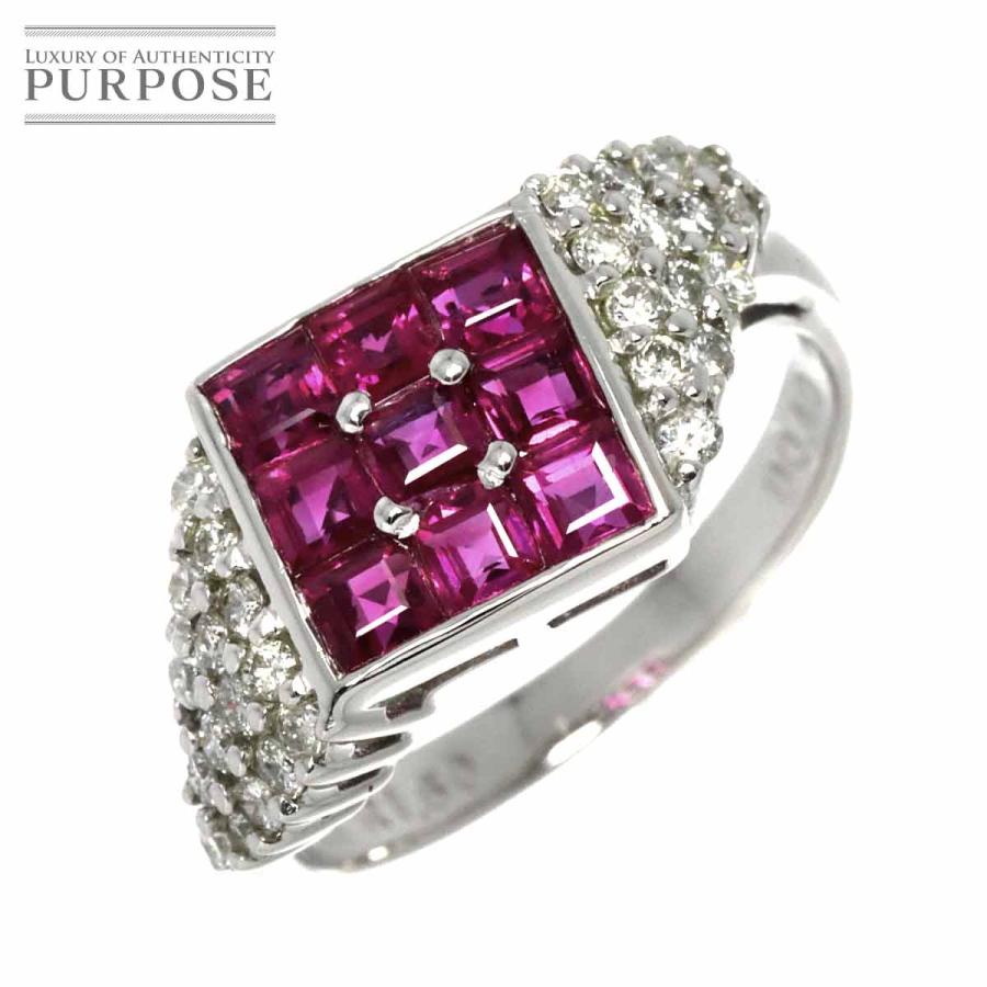 リング 11.5号 ルビー 1.60ct ダイヤ 0.40ct K18 WG ホワイトゴールド 750 指輪 Ruby Ring 90273513 : PURPOSEパーパス・ヤフー店 ...