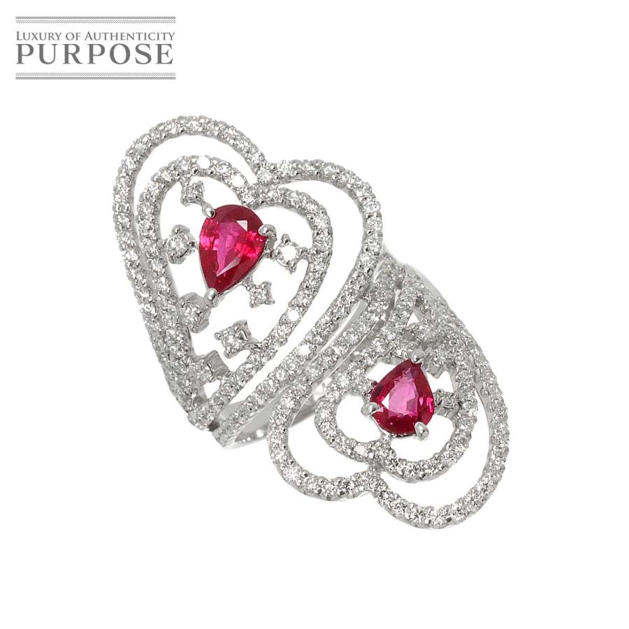 リング 14.5号 ルビー 1.38ct ダイヤ 1.90ct K18 WG ホワイトゴールド 750 指輪 Ruby Ring 90274813 : PURPOSEパーパス・ヤフー店 ...