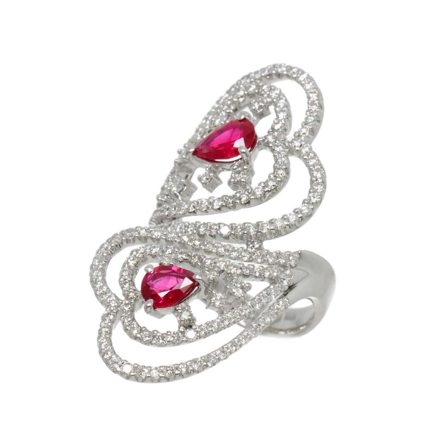 リング 14.5号 ルビー 1.38ct ダイヤ 1.90ct K18 WG ホワイトゴールド 750 指輪 Ruby Ring 90274813 : PURPOSEパーパス・ヤフー店 ...