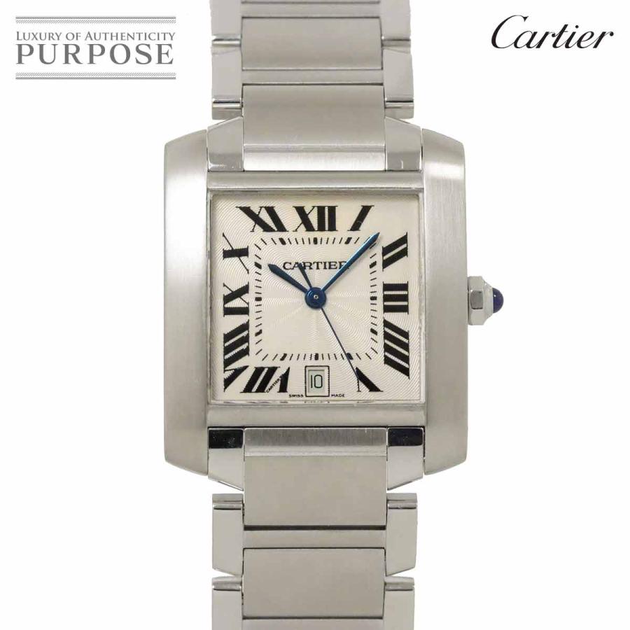 Cartier カルティエ タンクフランセーズLM W51002Q3 メンズ 腕時計 シルバー 自動巻き ウォッチ Tank ...