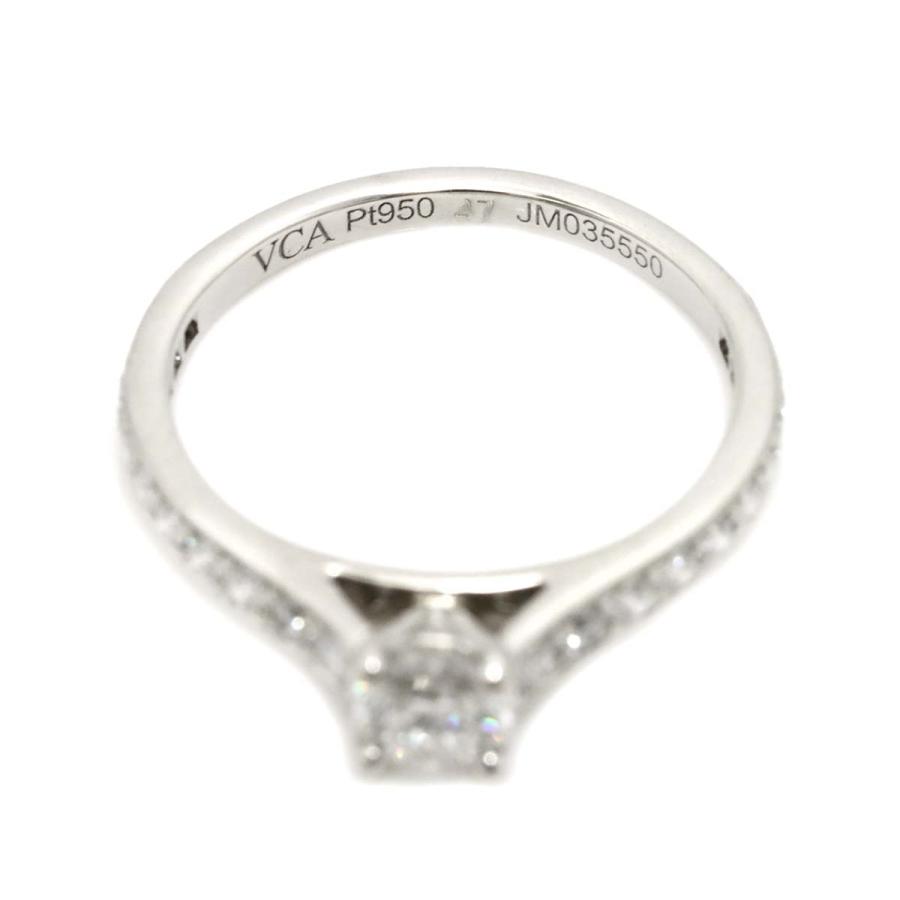 ヴァンクリーフ & アーペル ロマンス ソリティア ダイヤ 0.31ct E/VVS2/3EX #47 リング Pt 指輪 VCA Ring【証明書・鑑定書付き】 90277664 ...