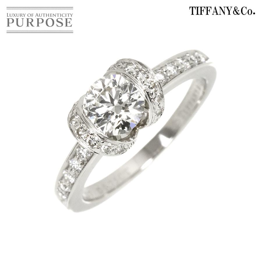 TIFFANY&Co. ティファニー ダイヤ 0.75ct F/VS1/3EX 11.5号 リング Pt プラチナ 指輪 リボン Diamond Ring【鑑定書付き】 90278828 ...