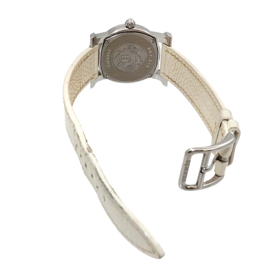 HERMES エルメス Hウォッチ ロンド HR1 210 レディース 腕時計 ホワイト クォーツ ウォッチ H Watch 90278990 ...