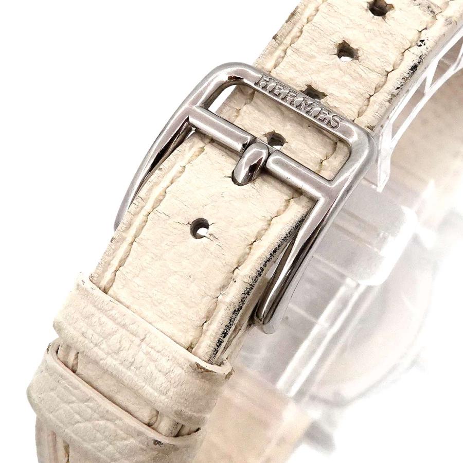 HERMES エルメス Hウォッチ ロンド HR1 210 レディース 腕時計 ホワイト クォーツ ウォッチ H Watch 90278990 ...