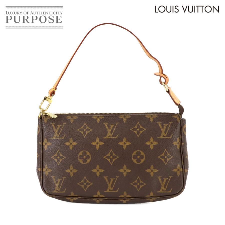 LOUIS VUITTON ルイ ヴィトン モノグラム ポシェット アクセソワール ハンド バッグ ブラウン M51980 ゴールド 金具 90279119 : PURPOSEパーパス・ヤフー ...