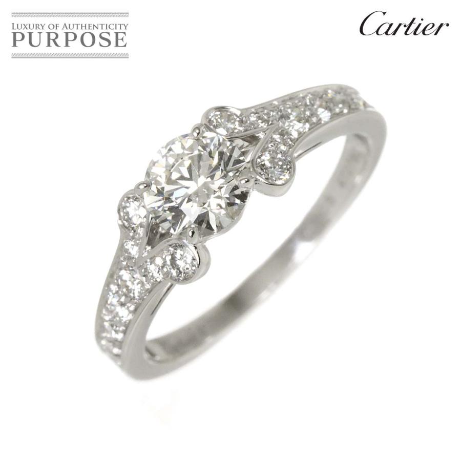 Cartier カルティエ バレリーナ ダイヤ 0.54ct H/VVS2/3EX #48 リング K18 WG 750 指輪 Ballerine Ring【鑑定書・証明書】 90279850 ...