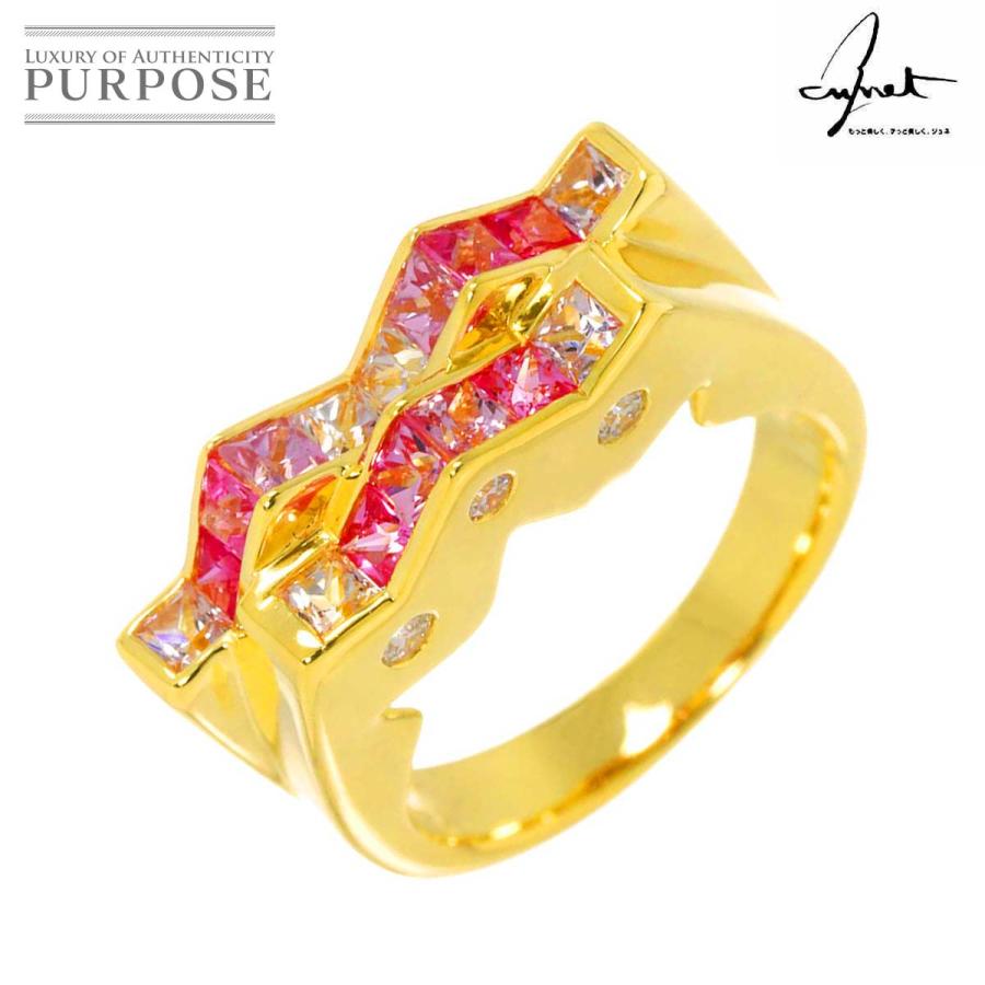 ジュネ Jeunet 11号 リング サファイヤ 1.69ct ダイヤ 0.22ct K18 YG イエローゴールド 750 指輪 Ring 【ソーティング付き】 90280200 ...