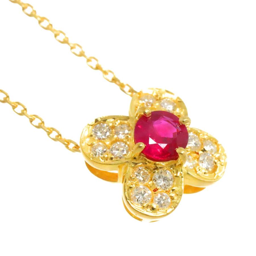 ルビー ダイヤ 0.37ct ネックレス 40cm K18 YG イエローゴールド 750 Ruby Necklace 90280449 : PURPOSEパーパス・ヤフー店 - 通販 ...