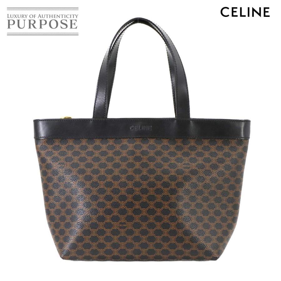 CELINE 新品同様 セリーヌ マカダム柄 ハンド バッグ PVC レザー ブラック ブラウン ゴールド 金具 ヴィンテージ 90283043 : PURPOSEパーパス・ヤフー店 - 通販 ...