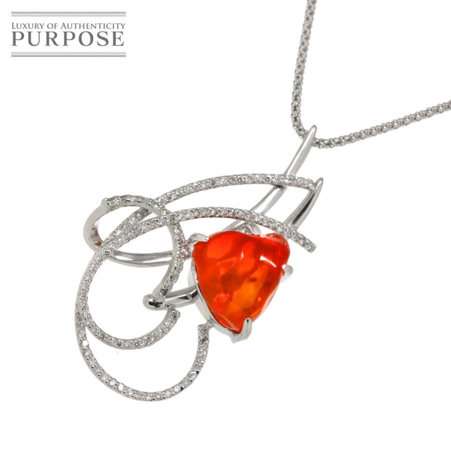 オパール 5.26ct ダイヤ 0.48ct ネックレス 45cm K14 WG ホワイトゴールド 585 Opal Necklace 90283322 : PURPOSEパーパス・ヤフー店 ...