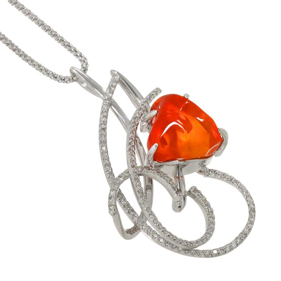 オパール 5.26ct ダイヤ 0.48ct ネックレス 45cm K14 WG ホワイトゴールド 585 Opal Necklace 90283322 : PURPOSEパーパス・ヤフー店 ...