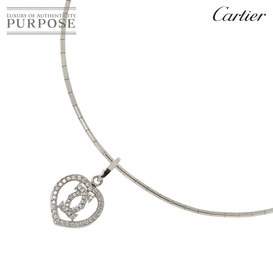 Cartier カルティエ 2C ハート ダイヤ ネックレス 35cm K18 WG ホワイトゴールド 750 Necklace 90283427 : PURPOSEパーパス・ヤフー店 ...