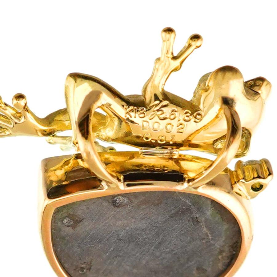 アンモライト 6.39ct ダイヤ 0.02ct ガーネット 0.01ct K18 YG ネックレス 45cm イエローゴールド 750 Necklace 90285833 : PURPOSE ...