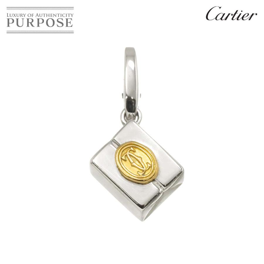 Cartier カルティエ 2C ギフトボックス ペンダント トップ K18 YG WG イエローゴールド ホワイトゴールド 750 Pendant Top 90286069 ...