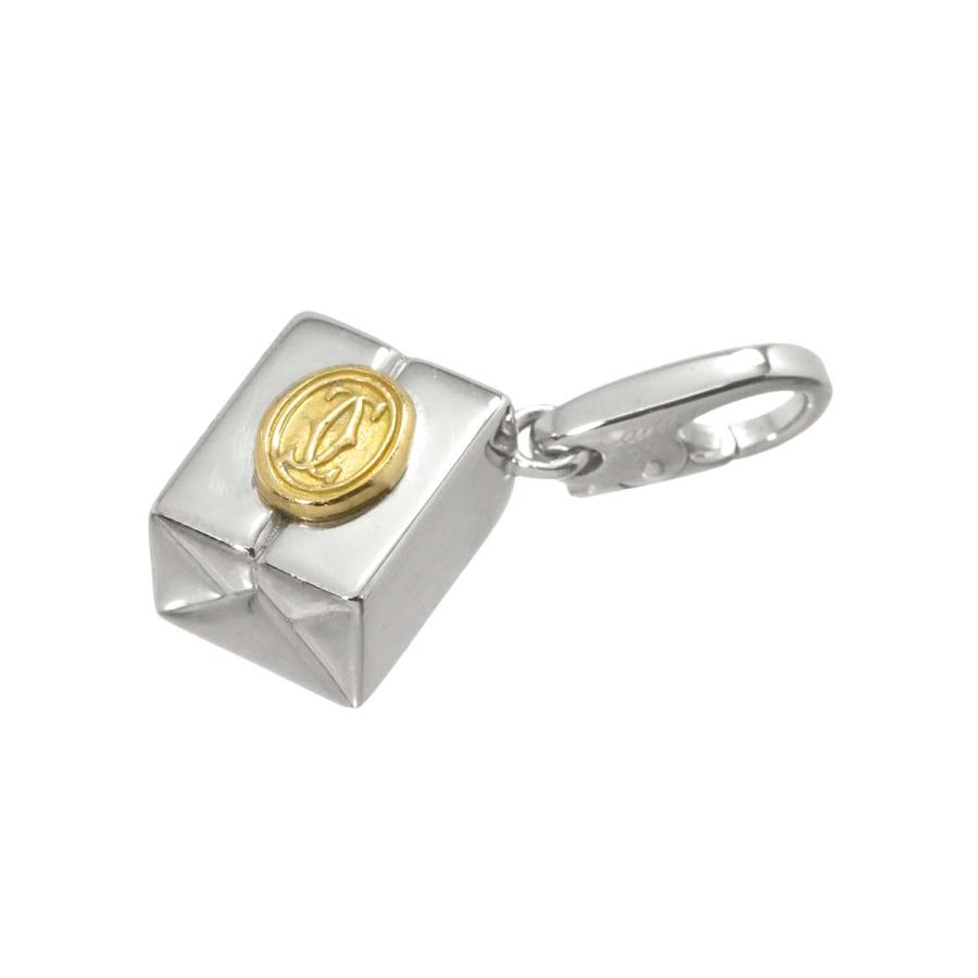 Cartier カルティエ 2C ギフトボックス ペンダント トップ K18 YG WG イエローゴールド ホワイトゴールド 750 Pendant Top 90286069 ...
