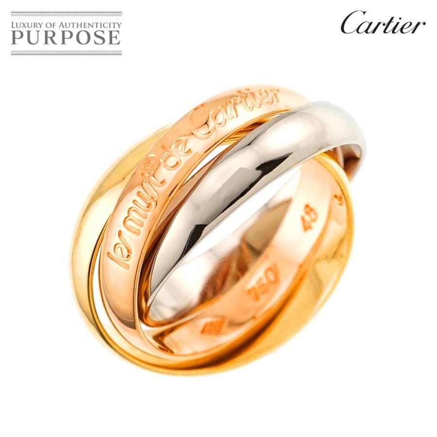 Cartier カルティエ トリニティ ミディアム MM #48 K18 YG WG PG 3連 750 指輪 Trinity Ring 90286493 : PURPOSEパーパス・ヤフー店 ...