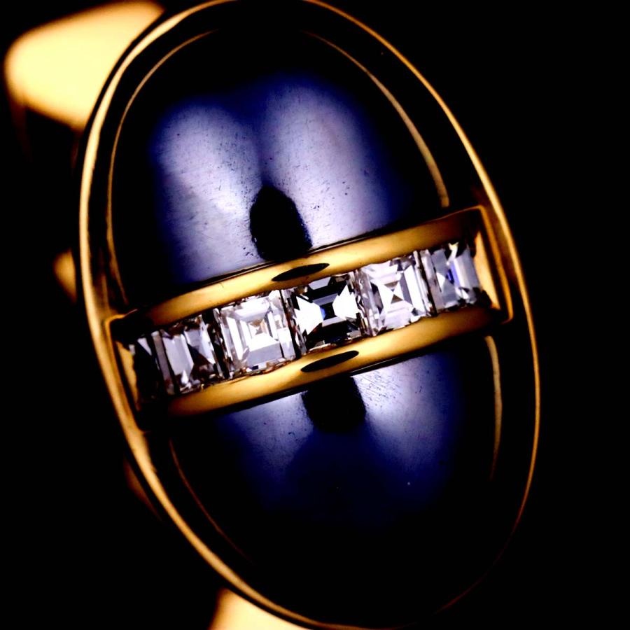 BVLGARI（ブルガリ） BVLGAI ヘマタイト ダイヤ カフス K18 YG