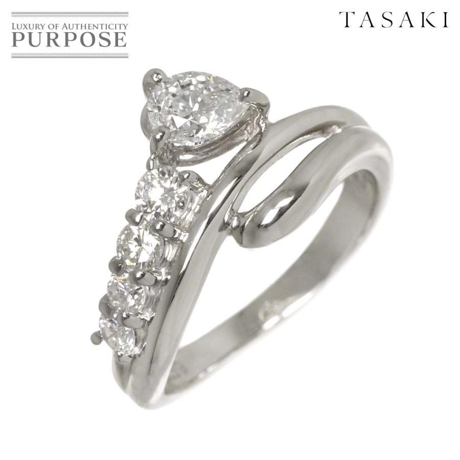 TASAKI タサキ 8号 リング ダイヤ 0.39ct/0.28ct Pt プラチナ 田崎真珠 指輪 Diamond Ring 90291171 : PURPOSEパーパス・ヤフー店 ...