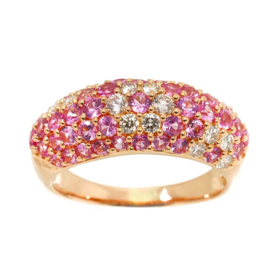 リング 14号 サファイヤ 1.80ct ダイヤ 0.40ct K18 PG ピンクゴールド 750 指輪 Sapphire Ring 90293038 : PURPOSEパーパス・ヤフー店 ...