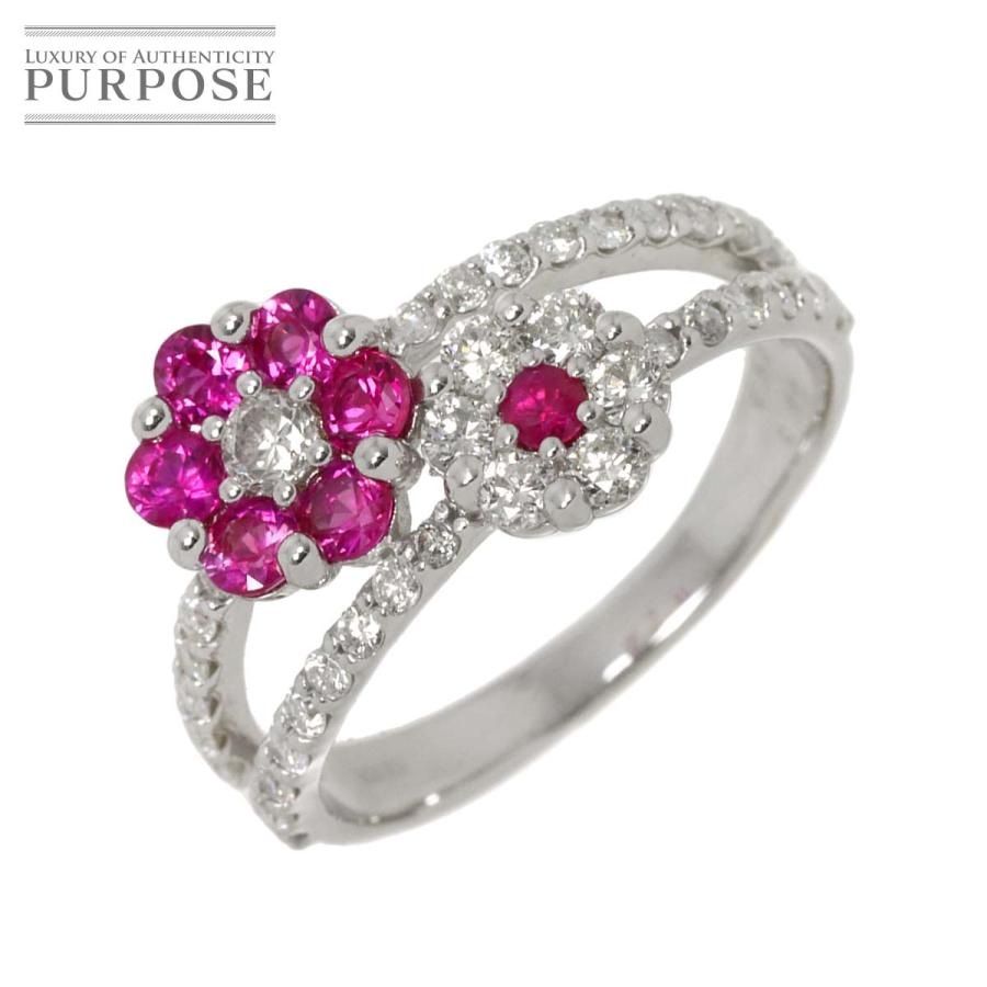 リング 11号 ルビー 0.57ct ダイヤ 0.65ct K18 WG ホワイトゴールド 750 指輪 Ruby Ring 90293063 : PURPOSEパーパス・ヤフー店 - 通販 ...
