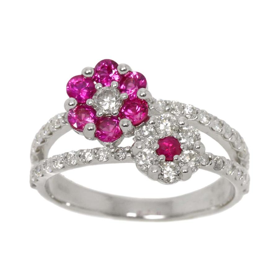 リング 11号 ルビー 0.57ct ダイヤ 0.65ct K18 WG ホワイトゴールド 750 指輪 Ruby Ring 90293063 : PURPOSEパーパス・ヤフー店 - 通販 ...