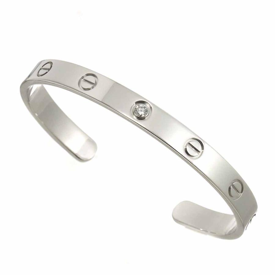 Cartier カルティエ ラブ ブレス オープン ダイヤ 1P #17 K18 WG 750 ブレスレット Love Bracelet 90293422 : PURPOSEパーパス・ヤフー店 ...