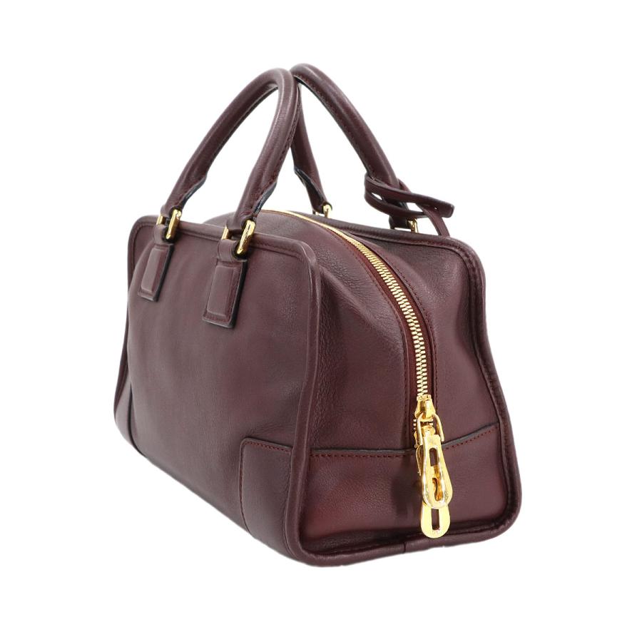 美品 ロエベ バッグ アマソナ 28 ハンド バッグ レザー ボルドー ゴールド 金具 レディース 90298786 【中古】ブランド LOEWE（ロエベ） 美品 アマソナ 28 ハンド バッグ レザー ボルドー