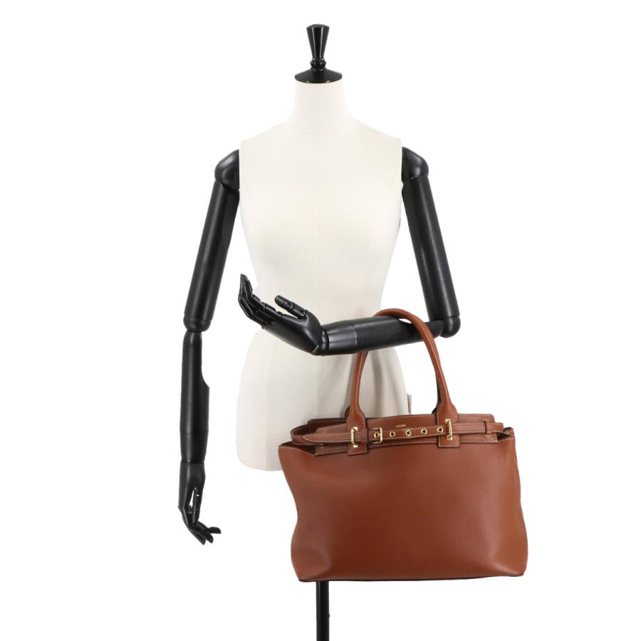 CELINE（セリーヌ） 新品同様 コンティ トート バッグ レザー タン