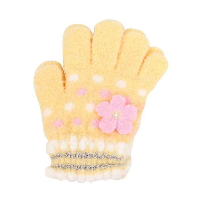[超特売] 子ども用手袋 5本指タイプ フリーサイズ 花マスコット柄 45703-tmk : おなまえ工房 - 通販 - Yahoo!ショッピング