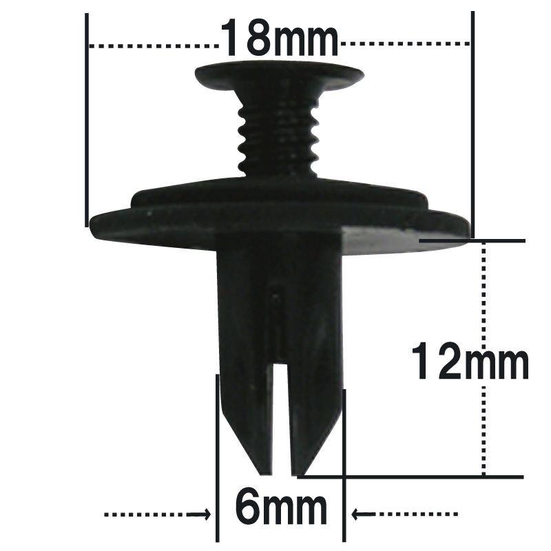 プッシュリベット・内張りクリップ （トヨタ用） 50個入 純正番号 （90668-SB0-0130）/ NT-333-100 : 関西パーツ ...