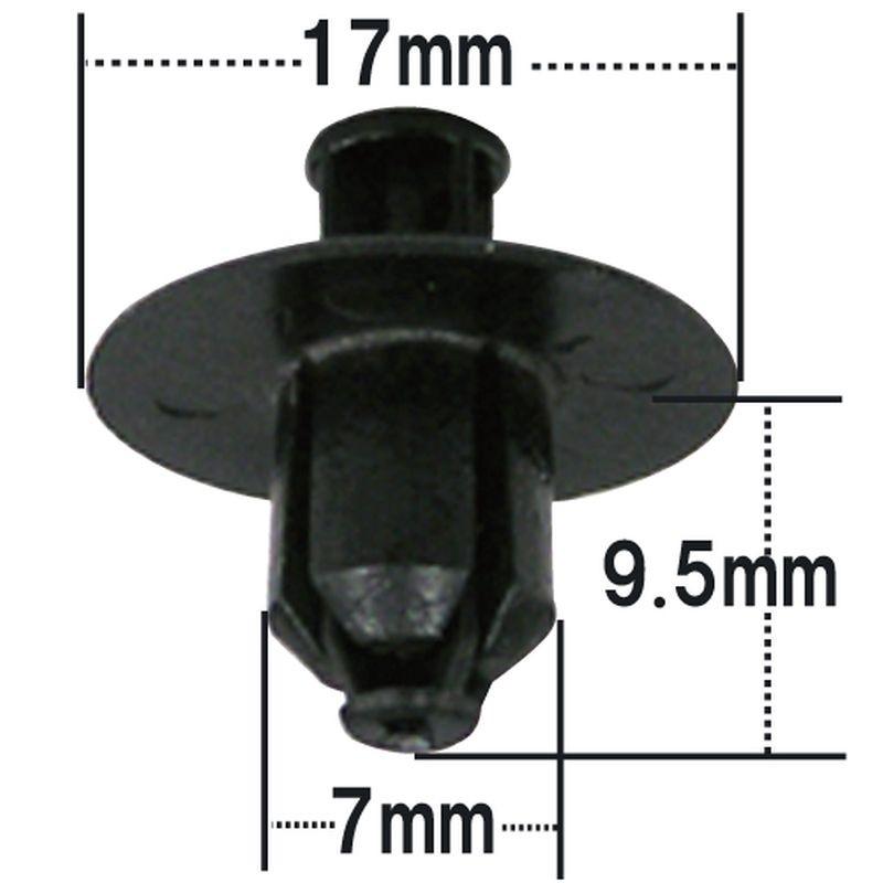 プッシュリベット・内張りクリップ （トヨタ用） 50個入 純正番号 （90467-07117）/ NT-394 : 関西パーツセンター ...