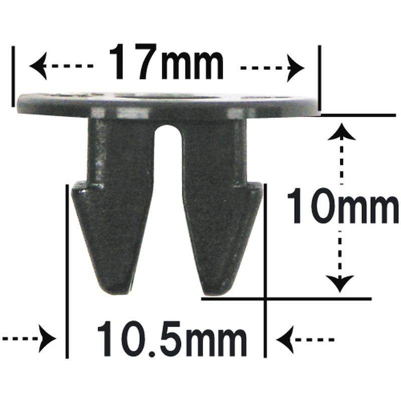 プッシュリベット・内張りクリップ （トヨタ用） 10個入 純正番号 （90189-06211）/ NT-529 : 関西パーツセンター ...