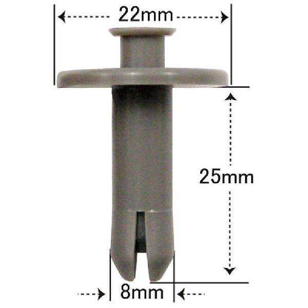 フロントドアモジュール用クリップ マツダ用(レーザ ミレーニア アクセラ プレマシーなど) 10個入 純正番号（FD01-68-AC3） NM ...