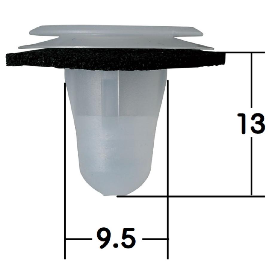 内張クリップ ロッカーパネルモールディング リベット ダイハツ '13タント 10個入 純正番号 90044-67594 NDH-050 ...