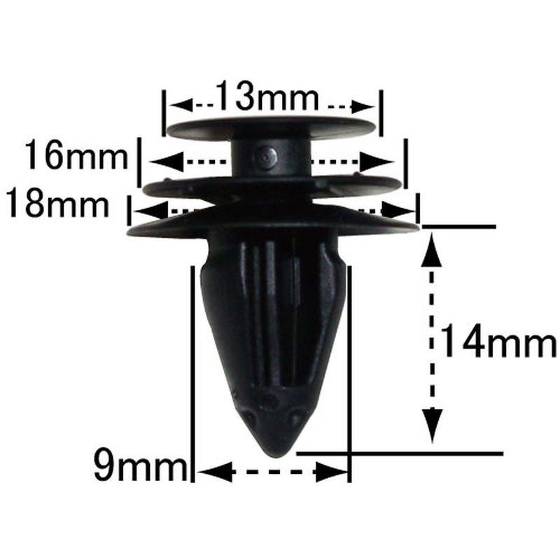 プッシュリベット・内張クリップ（ニッサン用） 10個入 純正番号 （01553-07111）/ NN-255 : 関西パーツセンター - 通販 ...