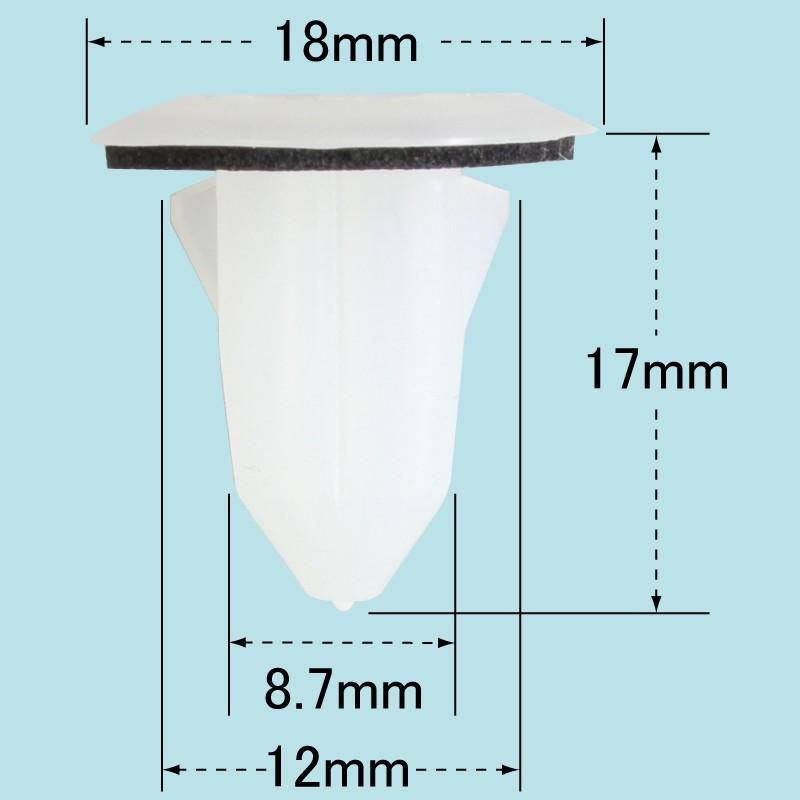 プッシュリベット リアバンパー用クリップ トヨタ (ハイエース レジアスエース) 10個入 純正番号（90189-06228）/ NT-653 ...