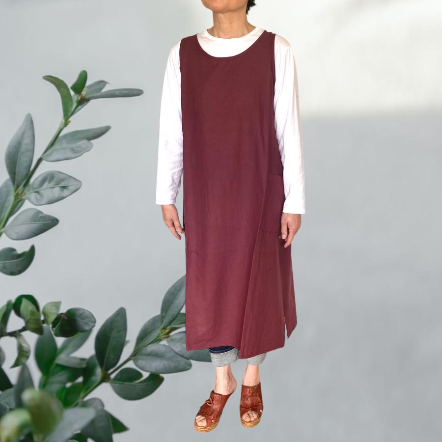 エプロン 綿 エプロンドレス インド綿 無地 シーチング カラバリ フリーサイズ 大きいサイズ 0065 : アジアン雑貨プワンプワン - 通販 - Yahoo!ショッピング