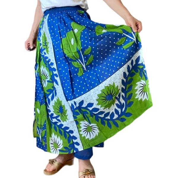 パンツスカート プリント マキシ スカート 付き パンツ 綿ローン インド綿 : アジアン雑貨プワンプワン - 通販 - Yahoo!ショッピング