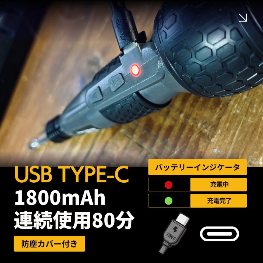 PWT 電動ドライバー セット 電動×手動 ボール型グリップ ドライバーセット 3Nm 1800mAh 3.6V USB Type-C 充電式 小型 コードレス ESD02 : PWT ツール ...