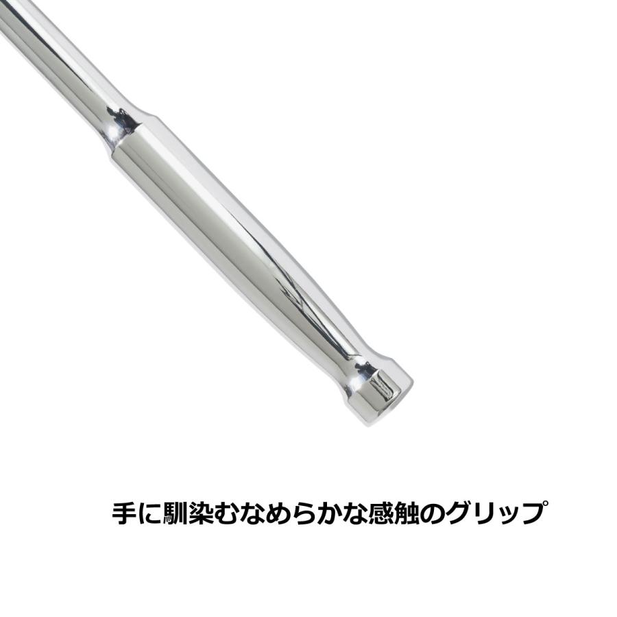 PWT PWT 1/2インチ 12.7mm ラチェットハンドル ソケットレンチ フレックス 90枚ギア 薄型ヘッド 長さ14インチ クローム ...