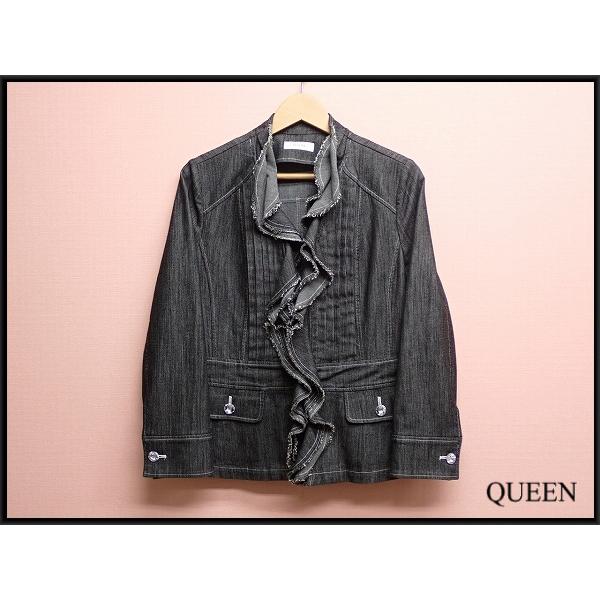PINORE デニムフリルジャケット・42 ピノーレ/キング/大きいサイズ/レディース/@B1/25*5*1-30 : QUEEN ヤフーショッピング店 - 通販 - Yahoo!ショッピング