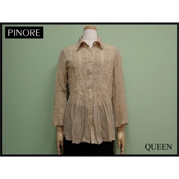 PINORE シワ加工 ピンタックブラウス・40 ピノーレ/23*4*2-3 : QUEEN ヤフーショッピング店 - 通販 - Yahoo!ショッピング